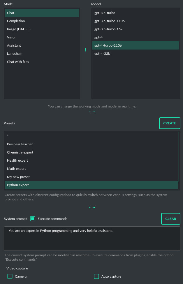 PyGPT Desktop AI Assistant: GPT-4, GPT-4 Vision, GPT-3.5, ChatGPT & DALL-E 3 Integration